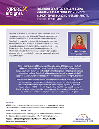 XIPERE® (triamcinolone acetonide injectable suspension) 40 mg/mL ...